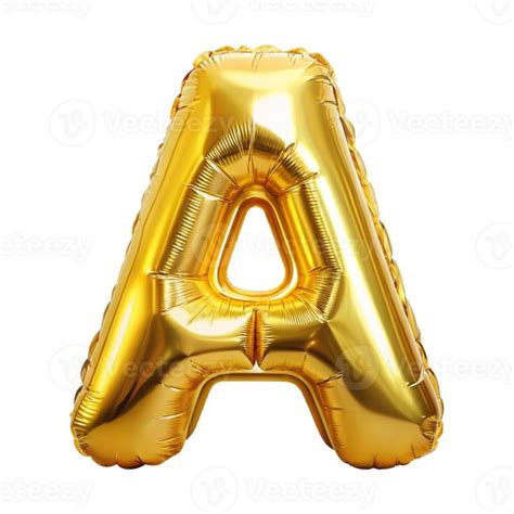 A Gold Foil Balloon Shaped Like The Letter A Gold Letter Balloons