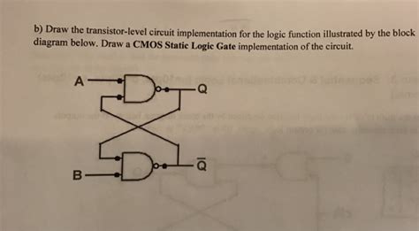Solved Draw The Transistor Level Circuit Implementation For