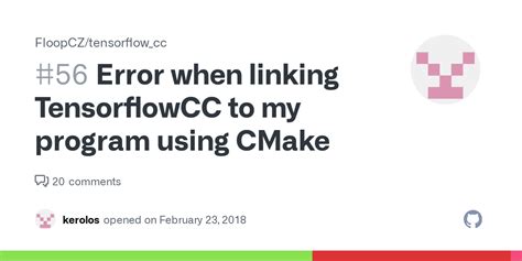 error when linking tensorflowcc to my program using cmake · issue 56 · floopcz tensorflow cc