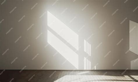 제품 프리젠테이션을 위한 추상 스튜디오 배경 창 그림자가 있는 빈 방 배경이 흐릿한 디스플레이 제품 모형 복사 공간 프리미엄 Ai 생성 이미지