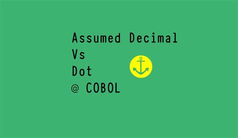 Assumed Decimal In Cobol Srinimf