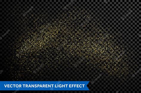 반짝이는 입자의 골드 반짝이는 별 먼지 흔적 프리미엄 벡터