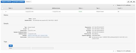 amazon web services how to reference aws acm certificate when using