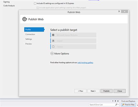 Visual Studio 2013 Ftp Is Not An Available Option As Publish Target