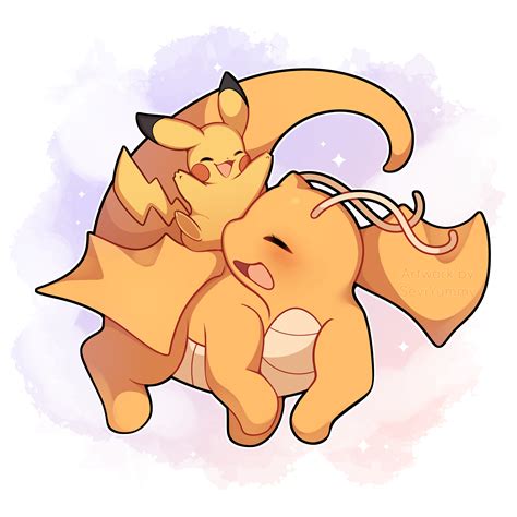 Sevi Seviyummy Dragonite Pikachu Nintendo Pokemon Absurdres