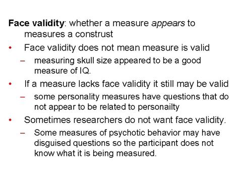 Chapter 3 The Measurement Of Behavior Continued Validity