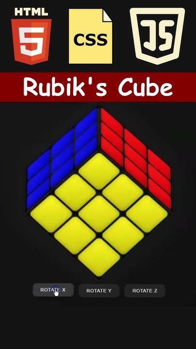 Css 3d Rubiks Cube Css Html Javascript Rubikscube Rubikcube