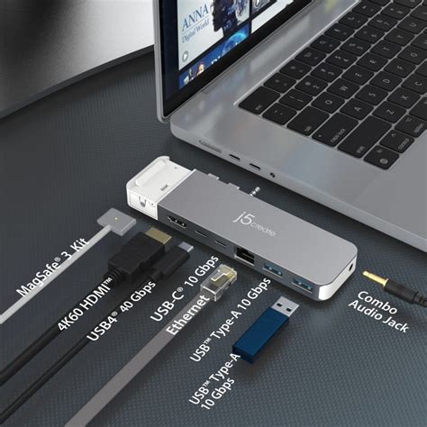 J Create Jcd K Pro Usb Hub With Magsafe Kit Designed For Macbook Pro