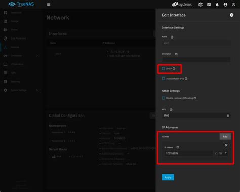 truenas scale basic network configuration tech addressed