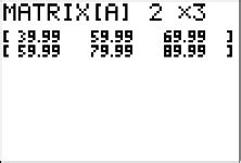 Study Guide Examples Using Technology To Perform Matrix Operations