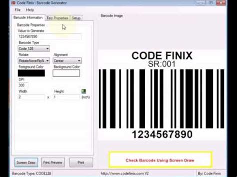 Barcode Generator Version Youtube