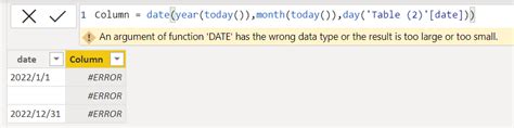 Solved An Argument Of Function Date Has The Wrong Data Microsoft Fabric Community