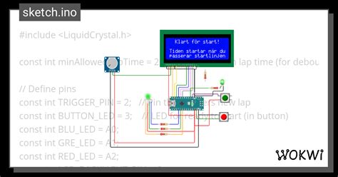Lap Time Counter Nano Wokwi Esp32 Stm32 Arduino Simulator