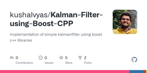 Github Kushalvyas Kalman Filter Using Boost Cpp Implementation Of Simple Kalmanfilter Using
