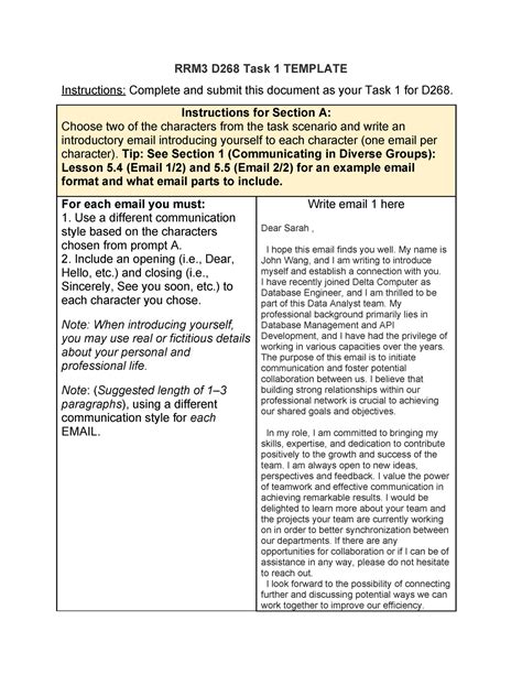 RRM3 D268 Task 1 Template RRM3 D268 Task 1 TEMPLATE Instructions Complete And Submit This