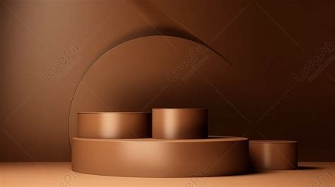 일치하는 배경을 가진 3d 렌더링의 제품 디스플레이 광고 갈색 연단 3d 배경 연단 배경 레이 배경 이미지 Hd 3d 연단 레이 배경 사진 무료 다운로드