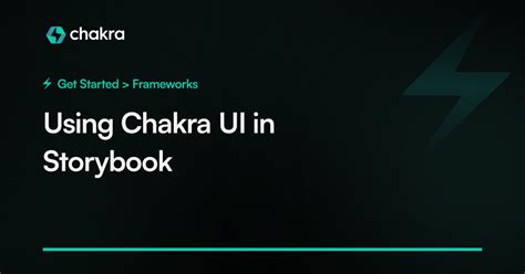 using chakra ui in storybook chakra ui