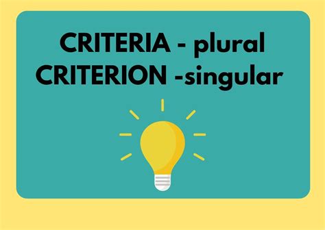 Criteria Vs Criterion What Is Difference Businesswritingblog