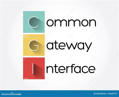 Cgi Common Gateway Interface Acronym Technology Concept Background