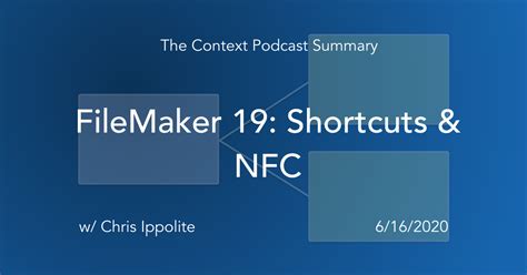 filemaker 19 shortcuts and nfc proof geist