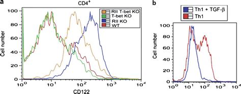 Cd122 Expression Was Inhibited By Tgf And Required T Bet A Naive Download Scientific