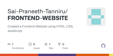 Github Sai Praneeth Tannirufrontend Website Created A Frontend Website Using Html Css