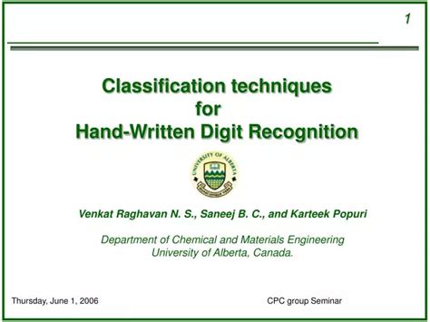 Ppt Classification Techniques For Hand Written Digit Recognition