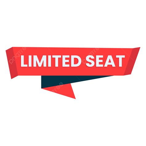 Limited Seat Text Written In Speech Bubble Vector Limited Seats