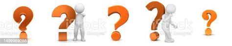 물음표 심문 포인트 오렌지 묻는 스틱 남자 기호 3d 렌더링 그래픽 그림 0명에 대한 스톡 사진 및 기타 이미지 0명 3차원 형태 대답하기 Istock