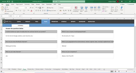Marketing Plan Excel Spreadsheet Template LUZ Templates