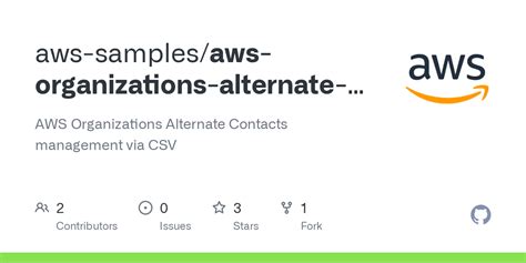 Github Aws Samples Aws Organizations Alternate Contacts Management Via Csv Aws Organizations