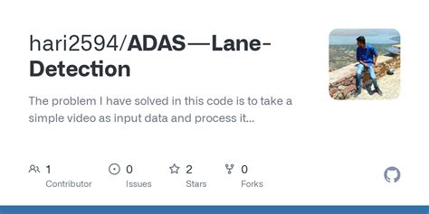 GitHub Hari2594 ADAS Lane Detection The Problem I Have Solved In