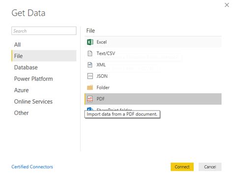 Import Tabular Data From Pdf Using Power Query Excelerator Bi