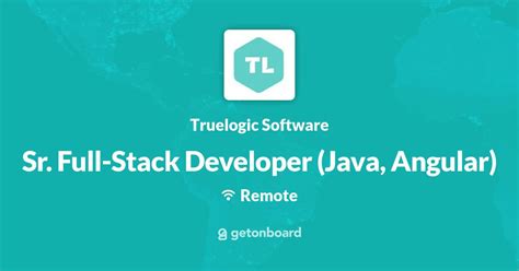 Sr Full Stack Developer Java Angular At Truelogic Software Remote