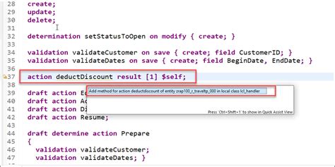 Enhance The Business Object Behavior With Instance Action Sap Tutorials