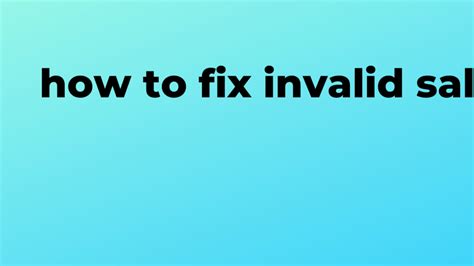Solved How To Fix Invalid Salt In Python In Flask Sourcetrail