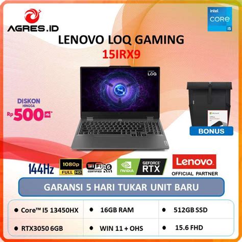 Jual Lenovo Loq Rtx Gb I Hx Ram Gb Gb Ssd Gb Fhd Hz Win Ohs Di