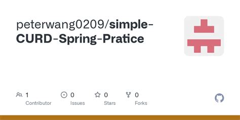 GitHub Peterwang0209 Simple CURD Spring Pratice