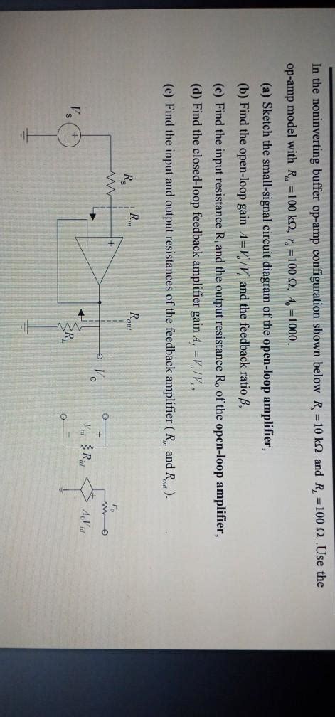 Solved In The Noninverting Buffer Op Configuration Shown Chegg Com