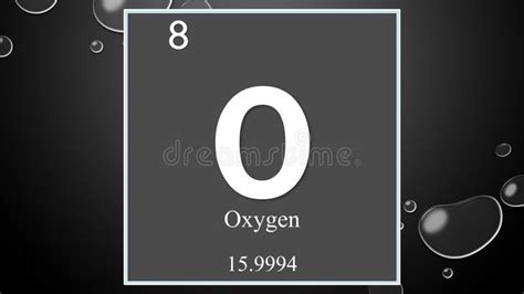 Oxygen Chemical Element Stock Illustration Illustration Of Periodic