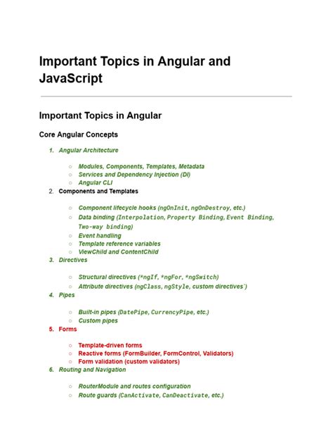 important topics in angular and javascript pdf java script programming paradigms