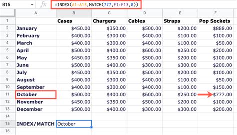 How To Use Index And Match In Google Sheets