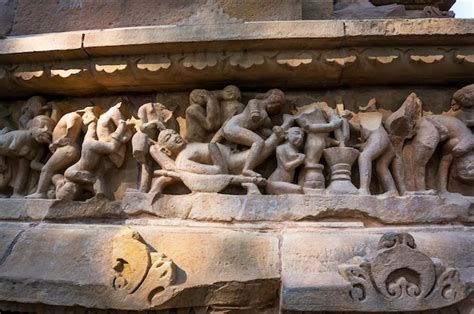Premium Photo Sculptures Depicting People Having Sex On The Walls Of Ancient Temples Of Kama