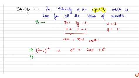 Definition Of Identity With Examples YouTube