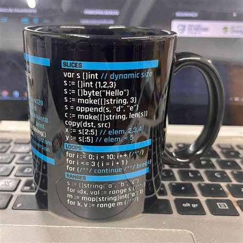 Caneca Go Lang Commands Cheat Sheet Preta Caneca Do Dev Canecas E