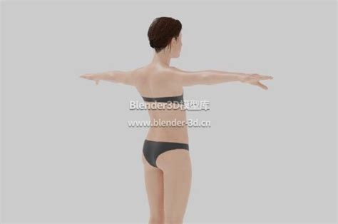 Blender Rig青年女性3d模型素材资源免费下载 Blender3d模型库