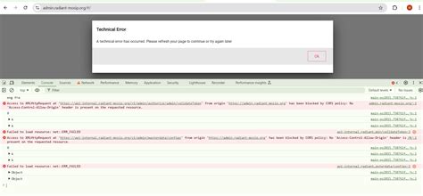 Admin UI CORS Issue All Things MOSIP