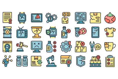 Defective Product Icons Set Vector Flat Graphic By Ylivdesign Creative Fabrica