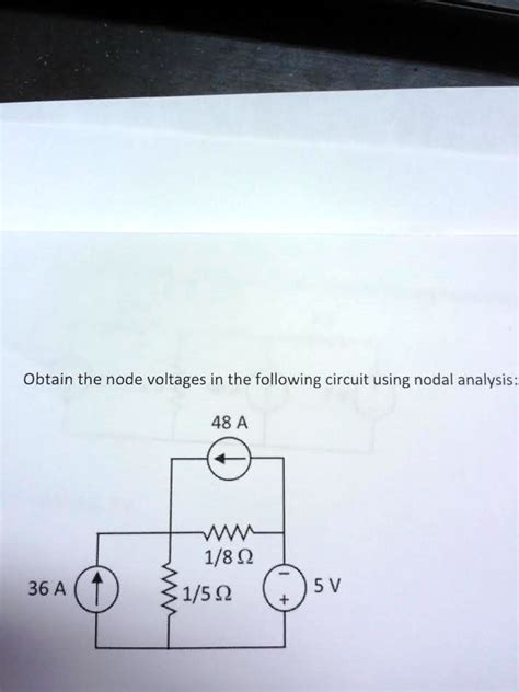 Obtain The Node Voltages In The Following Circuit Using Nodal Analysis A A V