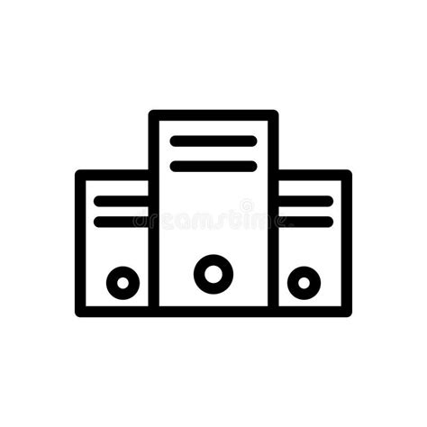 Computer Vector Thin Line Icon Stock Vector Illustration Of Data Rack 189021777